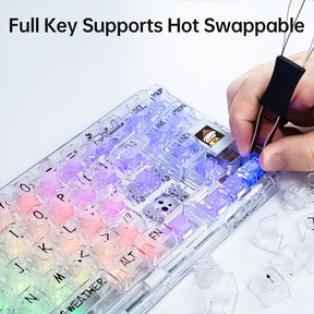 CoolKiller CK68 Wireless Hot Swappable OLED Mechanical Keyboard - Polar ...