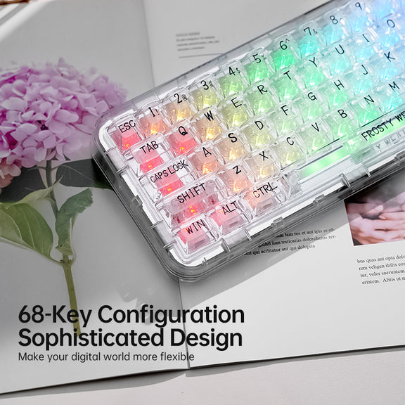 CoolKiller CK68 Wireless Hot Swappable OLED Mechanical Keyboard - Polar ...