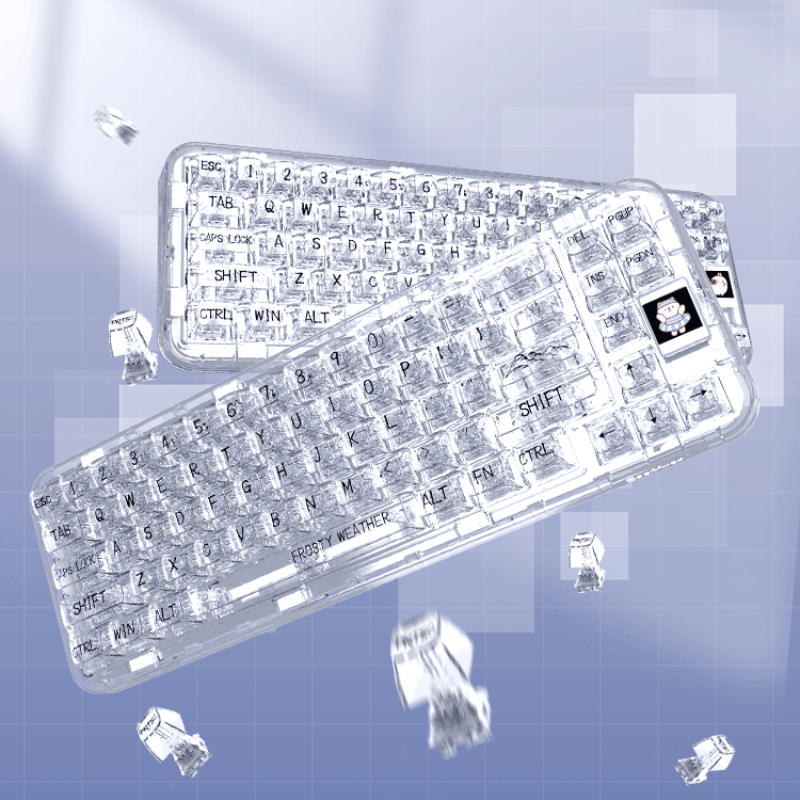 CoolKiller CK68 Wireless Hot Swappable OLED Mechanical Keyboard - Polar ...