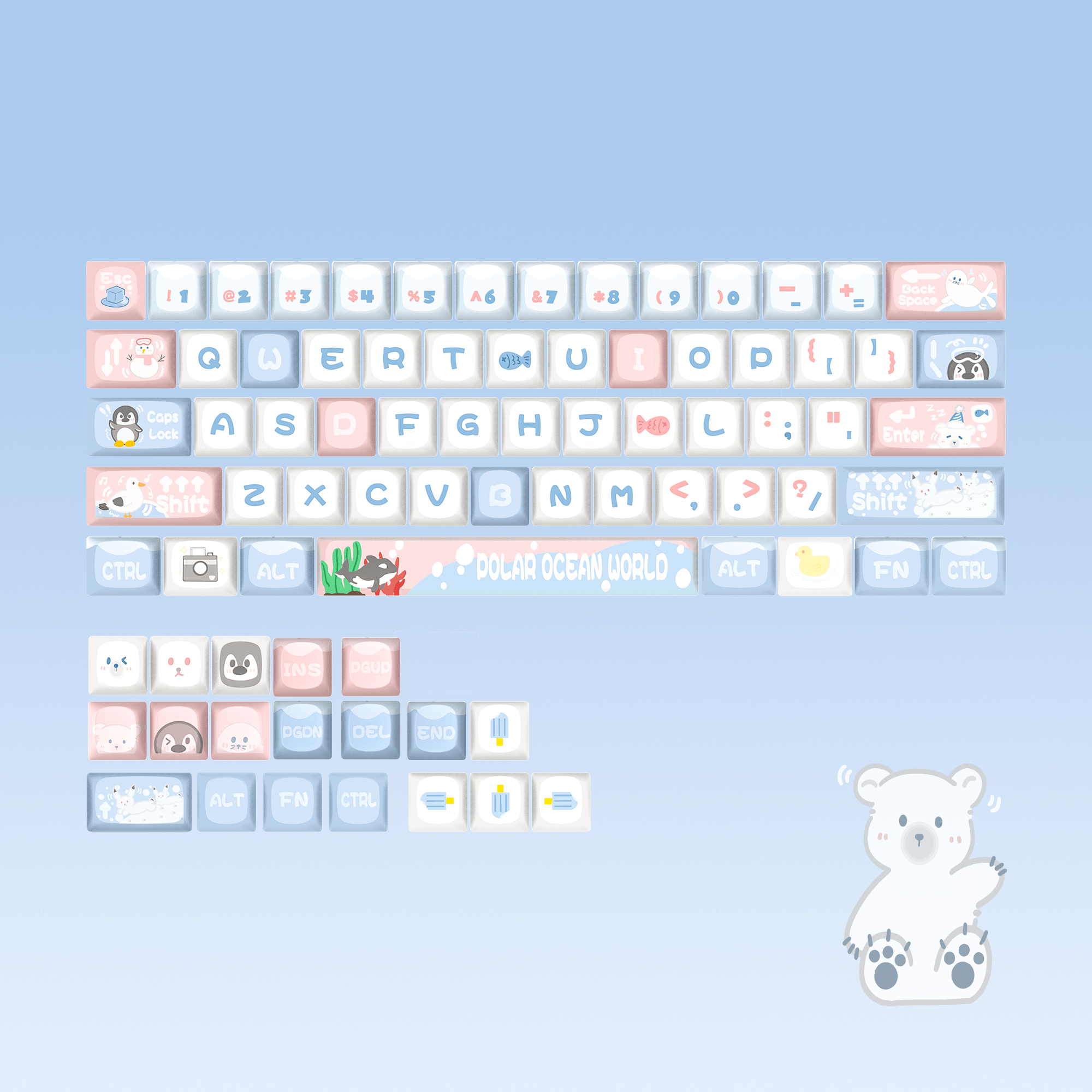 CoolKiller Polar Ocean World - PBT Keycaps