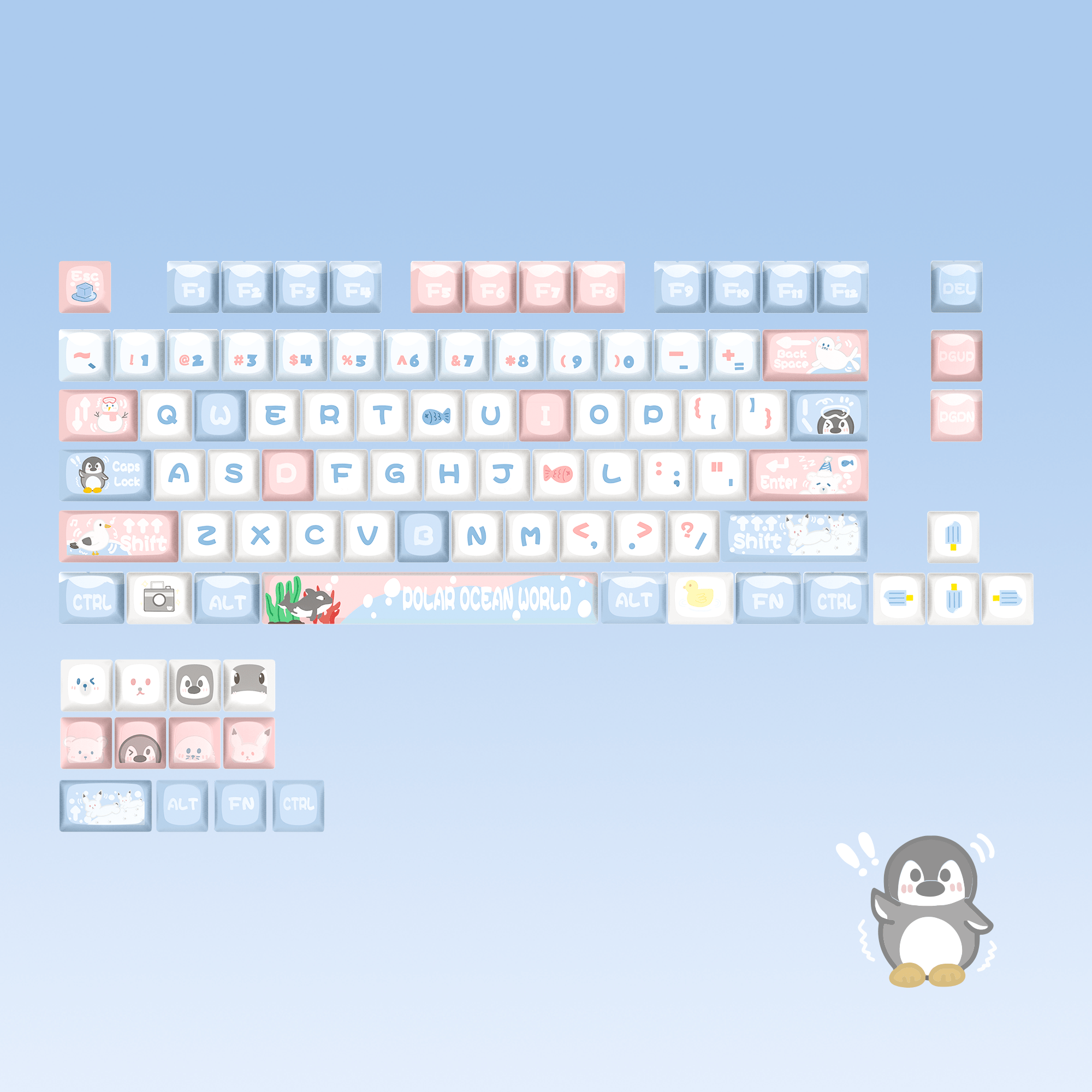 CoolKiller Polar Ocean World - PBT Keycaps